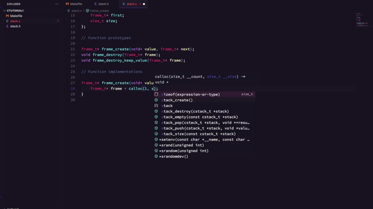Implementing Stacks in C