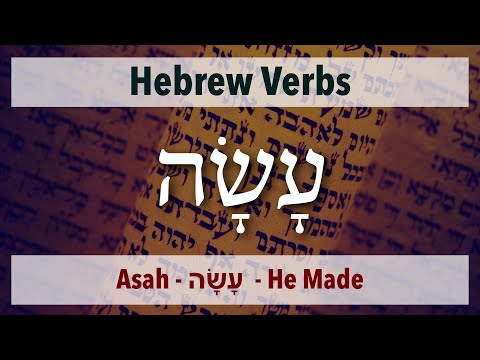 Hebrew Verbs - Asah (עָשָׂה) - He Made, or He Did