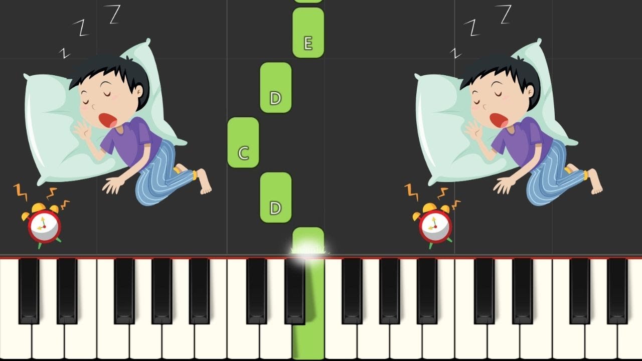 Are You Sleeping Brother John (Frere Jacques) - Super Easy Piano Tutorial