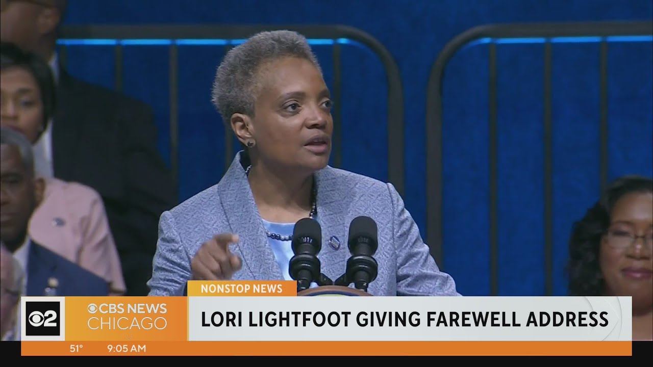 Mayor Lori Lightfoot to deliver farewell address Monday