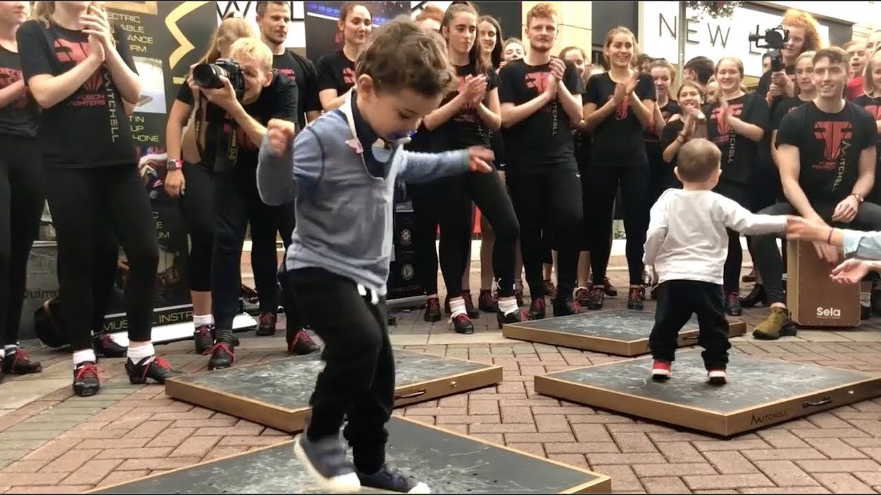 Fusion Fighters Street Show Attracts The Youngest of Irish Dancers!