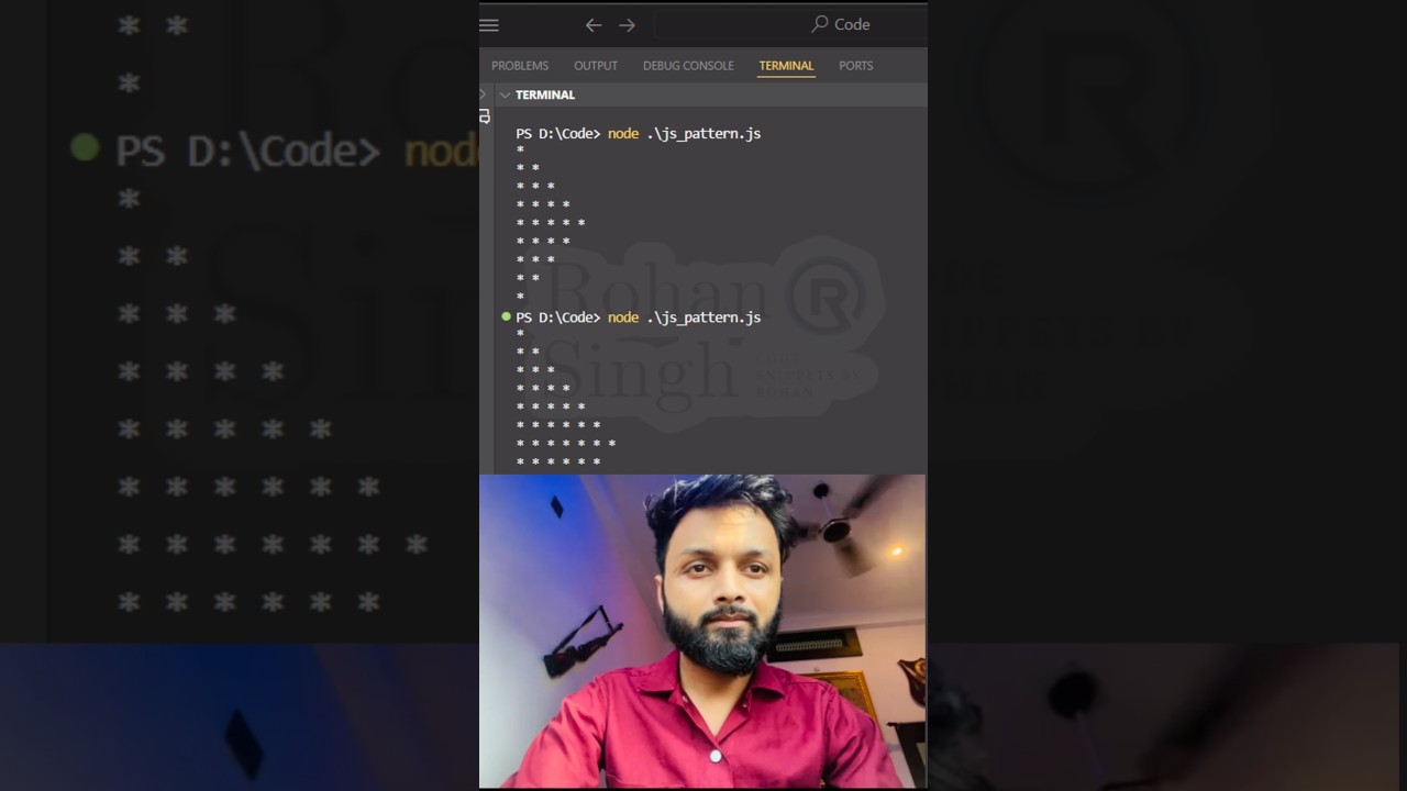 Javascript Pattern | Javascript Tutorial #coderohan #shorts #javascript #codingshorts