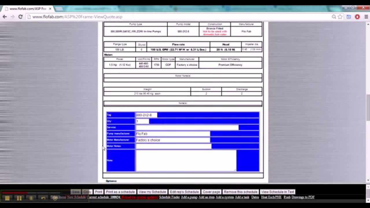 Flo Fab - Build a Schedule