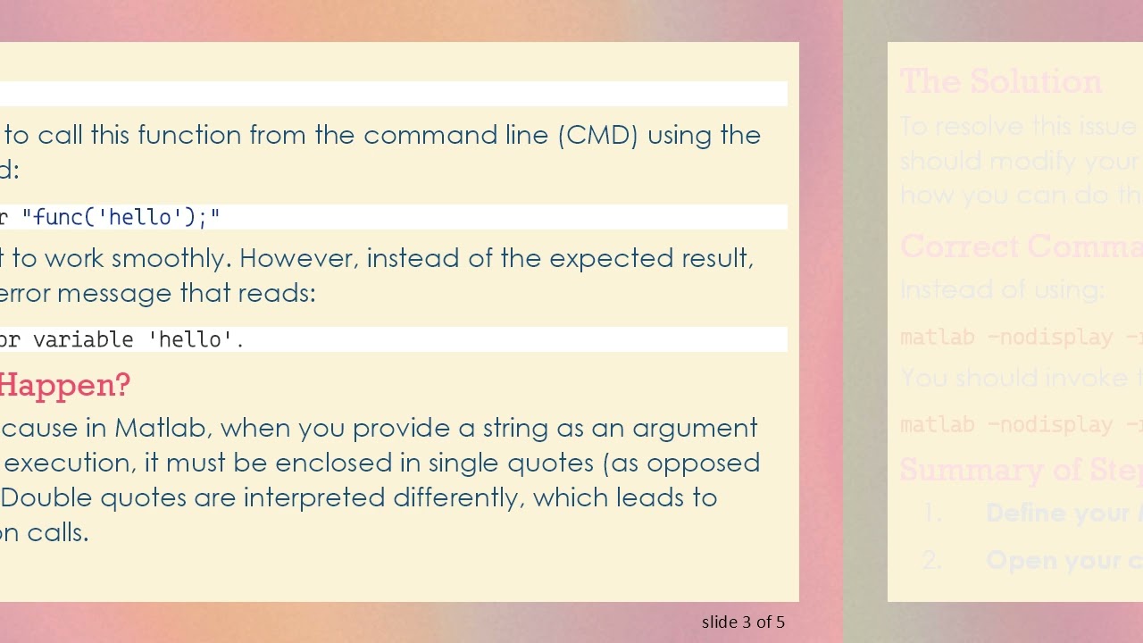 How to Solve the Undefined function or variable Error in Matlab When Calling Functions from CMD
