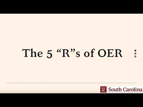 The 5 Rs of OER