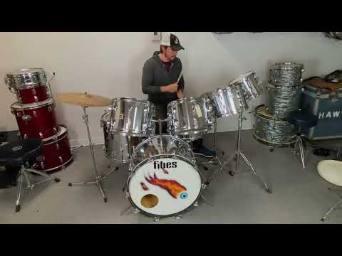 1980s Corder Chrome Over Wood Drum Kit | Reverb