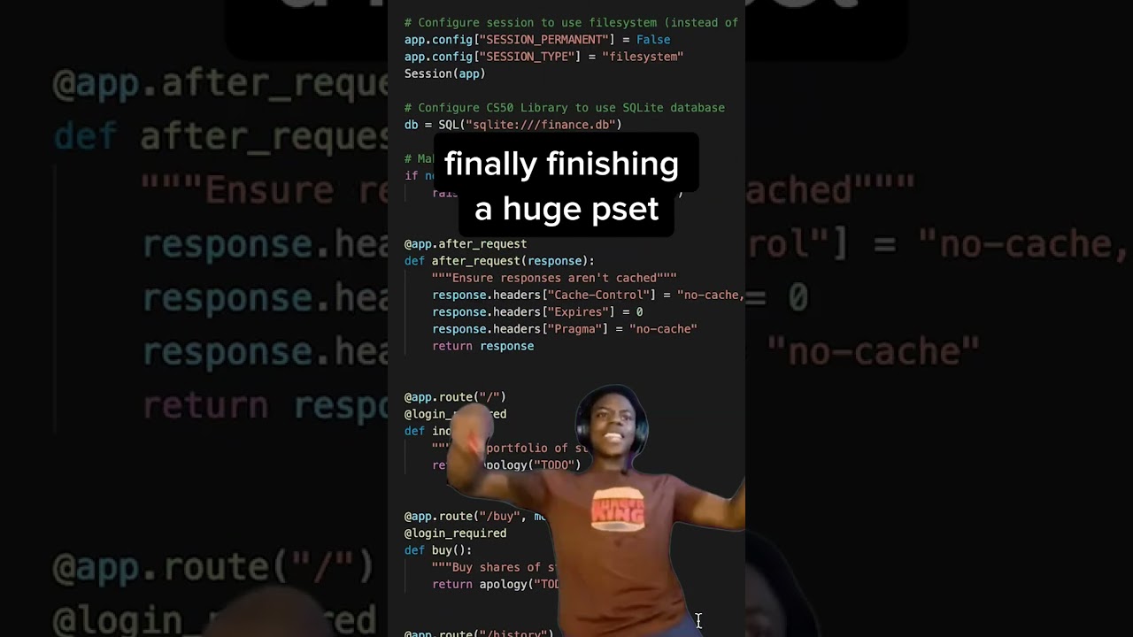 Finishing Your Pset - CS50 Reels #Shorts