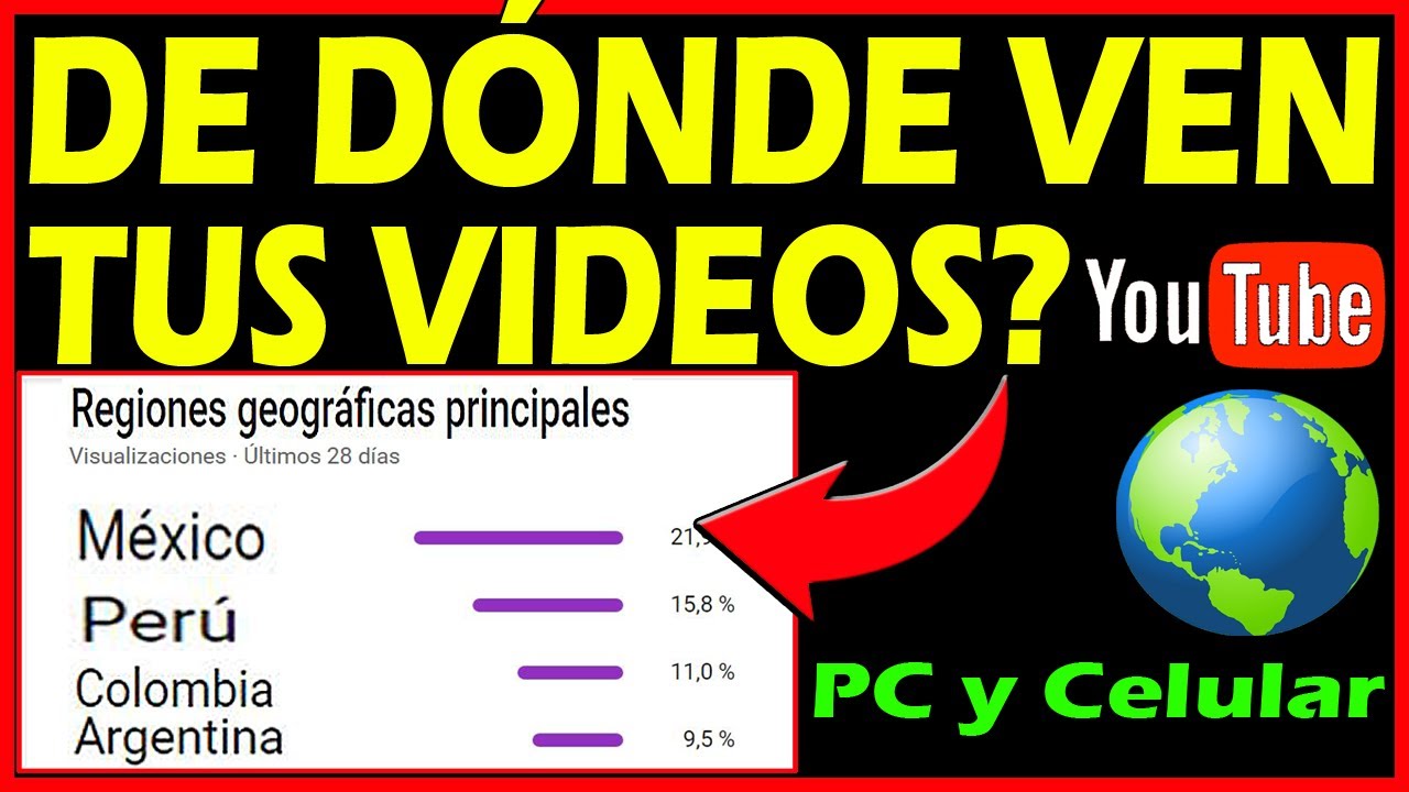 HOW TO KNOW WHAT COUNTRY MY YOUTUBE VIDEOS ARE WATCHING FROM 🌎 PC and Cell Phone