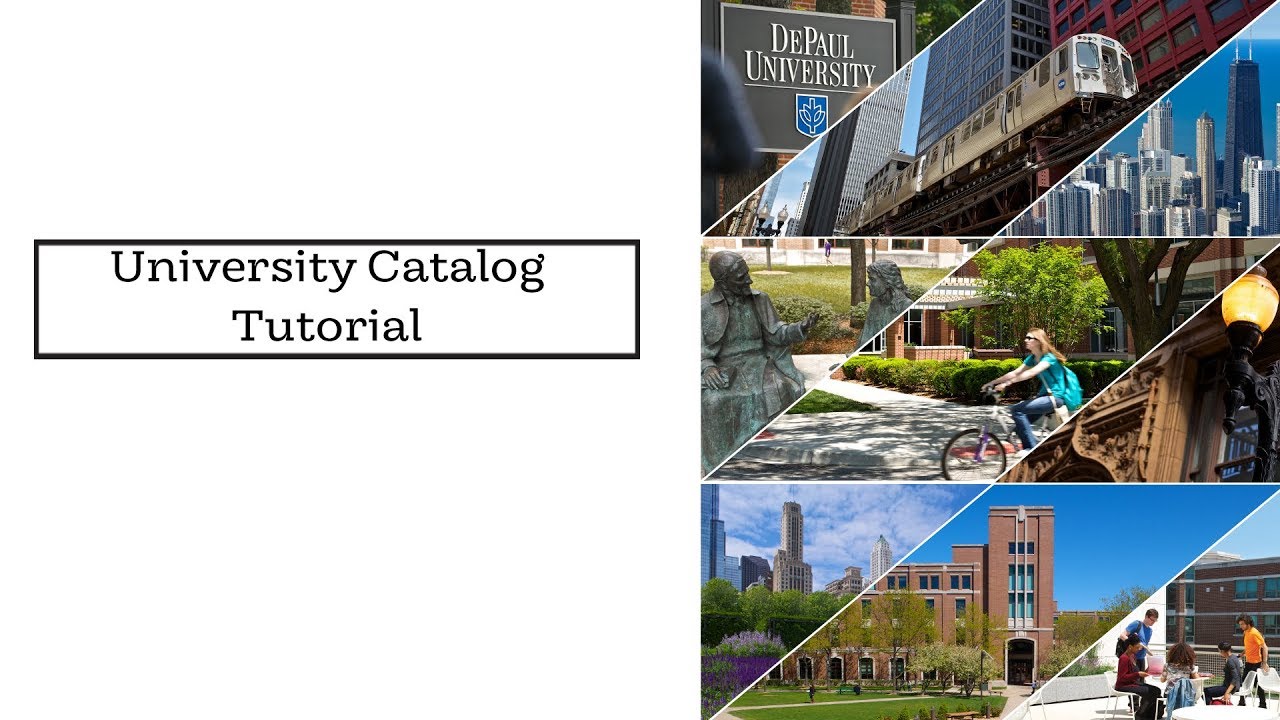 University Catalog Tutorial
