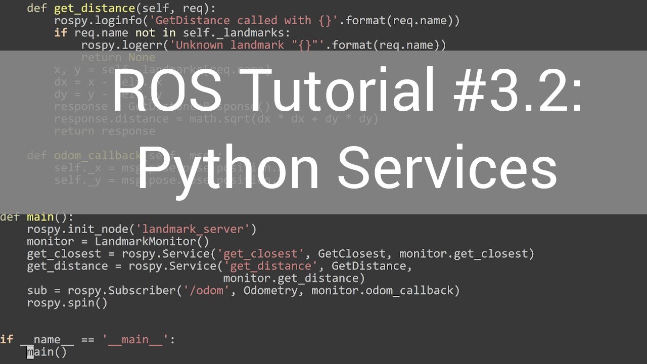 ROS Tutorial #3.2: Python Services