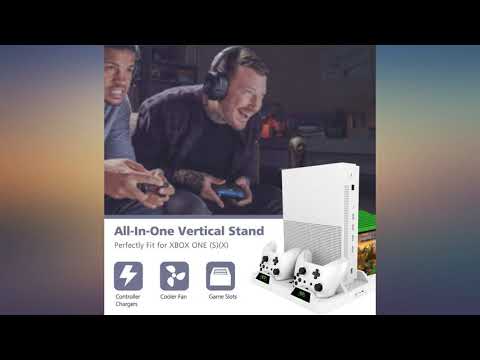 Vertical Cooling Stand for Xbox One//S//X, OIVO Cooling Fan with Controller Charging Dock