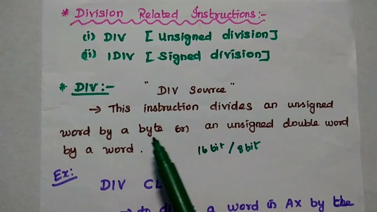 Arithmetic Instructions of 8086 Microprocessor - MPMC