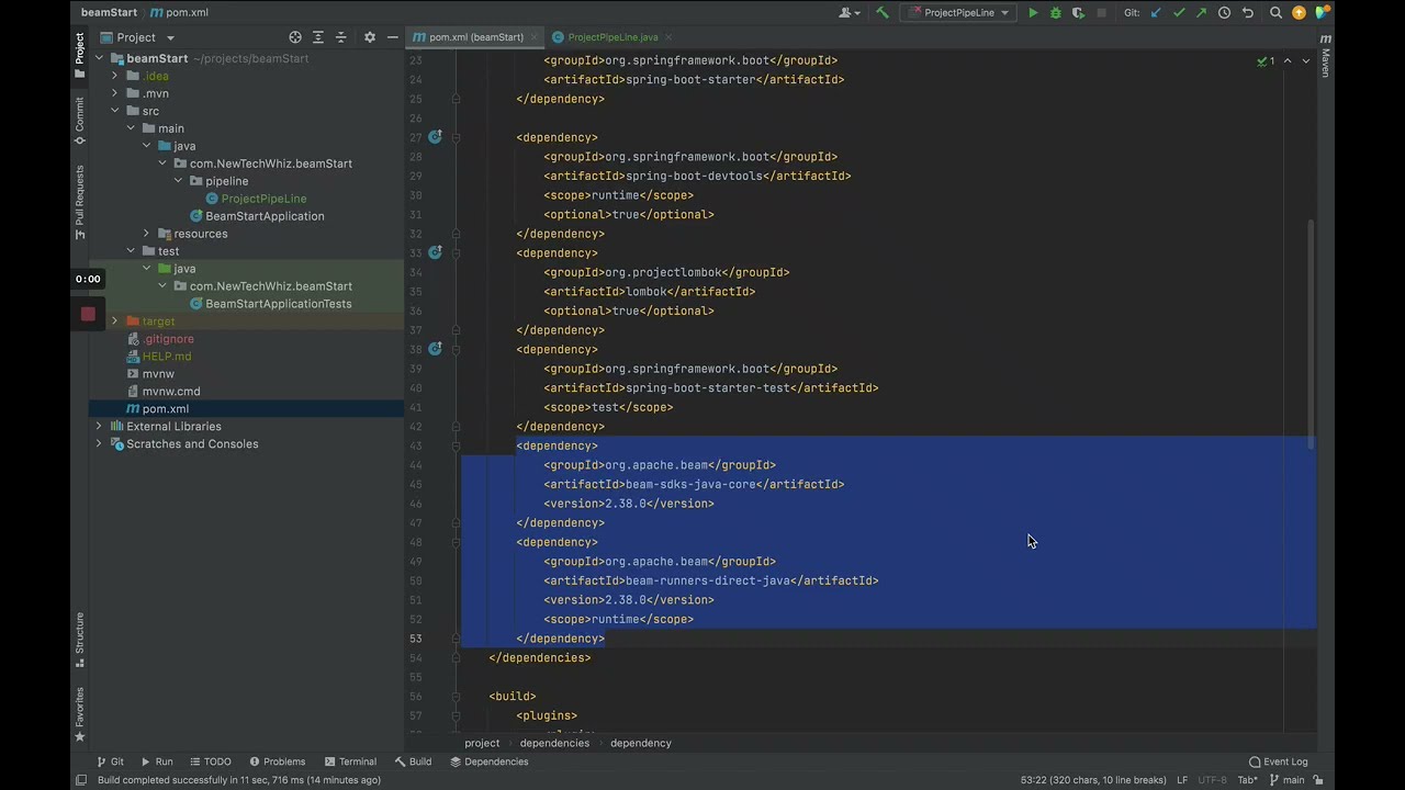 Setting up Apache Beam Pipeline with JAVA SDK. 01
