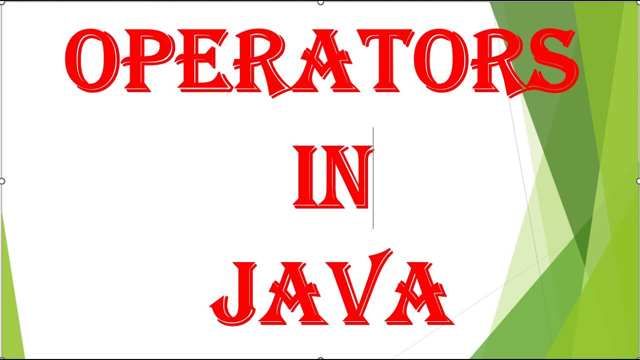 Operators in JAVA  || #java