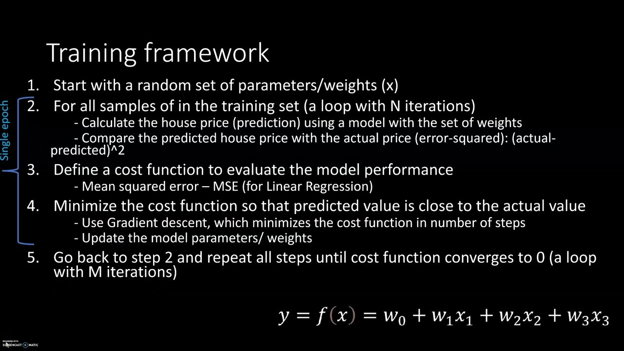2 - Training a Machine Learning model - Supervised Learning framework #machinelearning