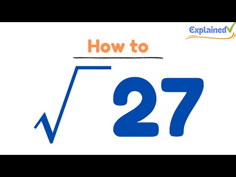 sqrt(27), square root of 27 simplify