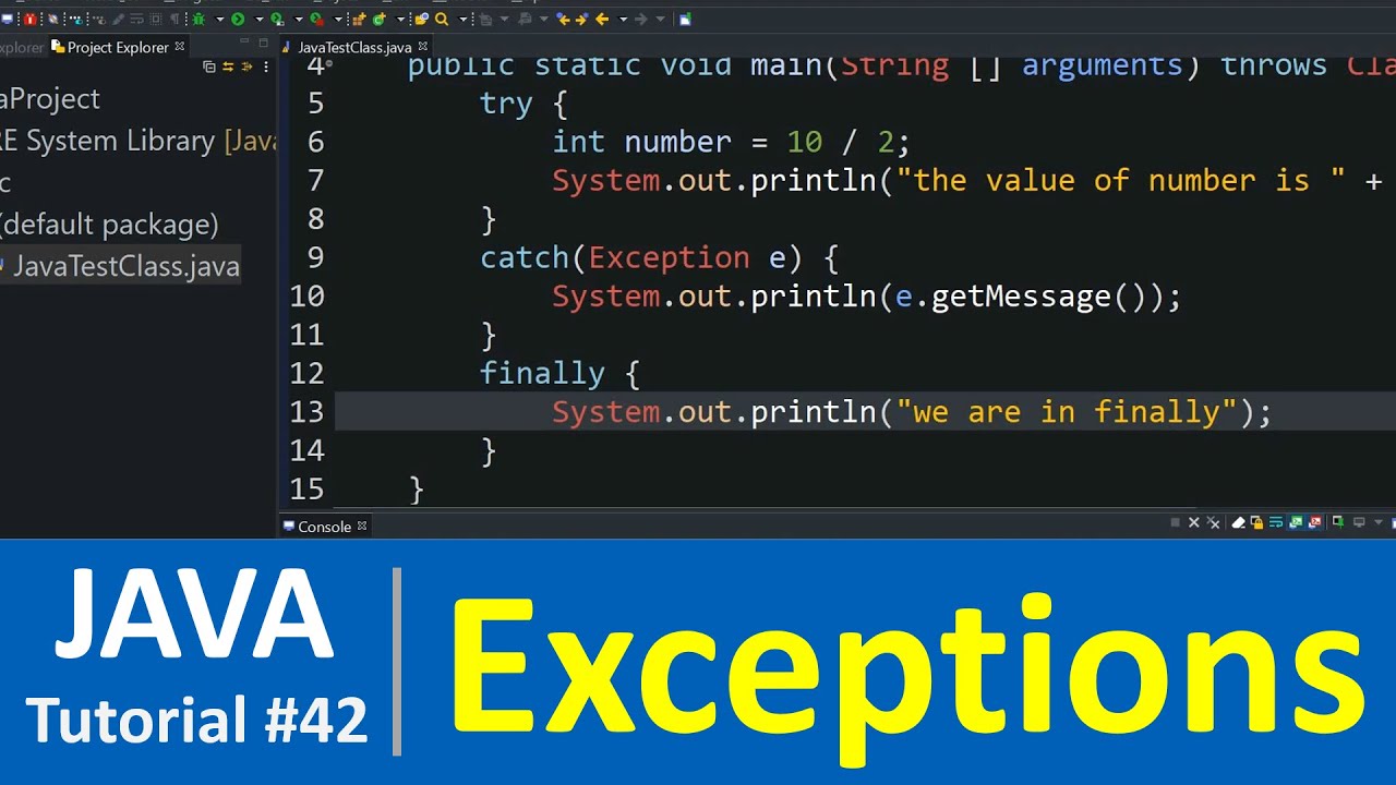Java Tutorial #42 - Java Exceptions and Exception Handling with Examples