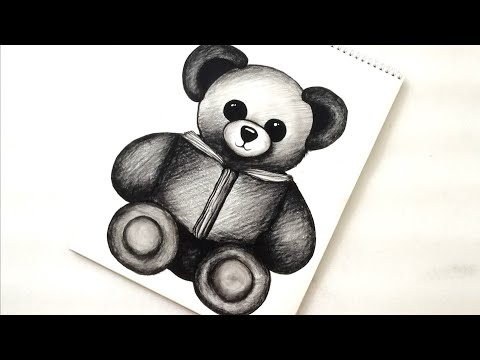 How to draw a Teddy bear easy with pencil drawing/How to draw a cute Teddy bear step by step