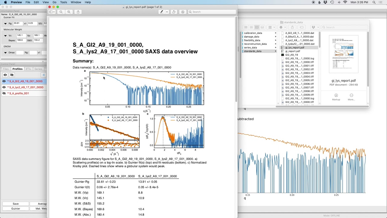 BioXTAS RAW - Save analysis information