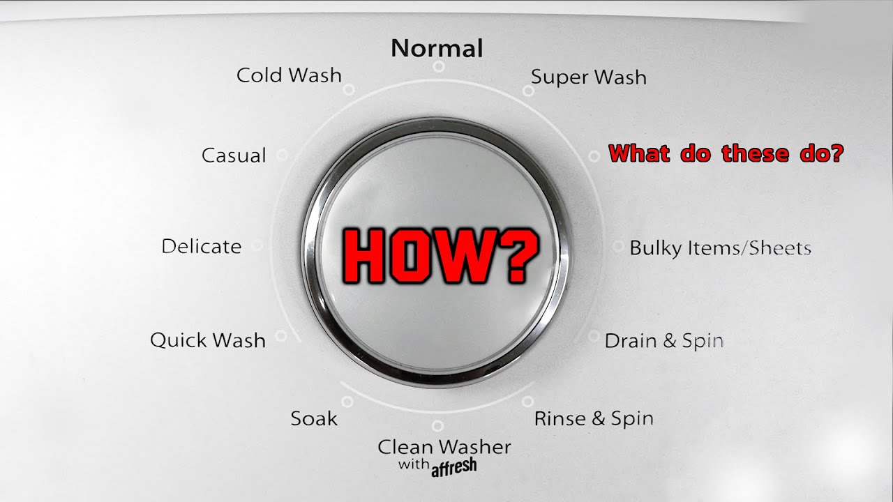 How to Use a Washing Machine - Full Tutorial, All Cycles