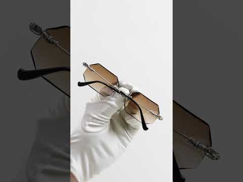 Chrome Hearts Pills III Custom Silver Brown Diamond Cut Sunglasses Unboxing