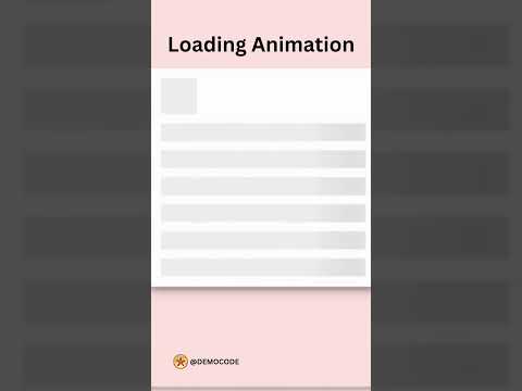 Simple Content Preload CSS Animation | Demo Coding