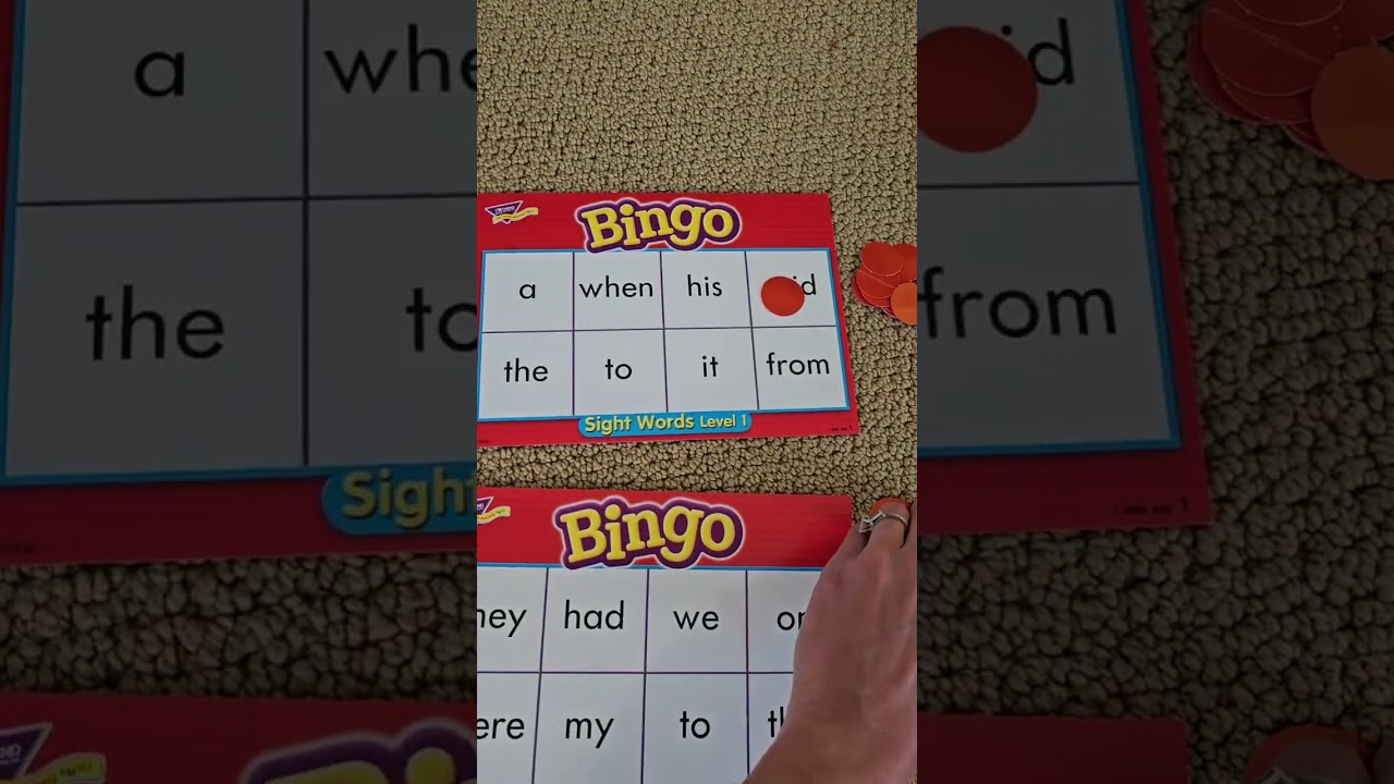 #sightwordsforkids #bingo #level1 #comealongwithmissninaliz #learningisfun