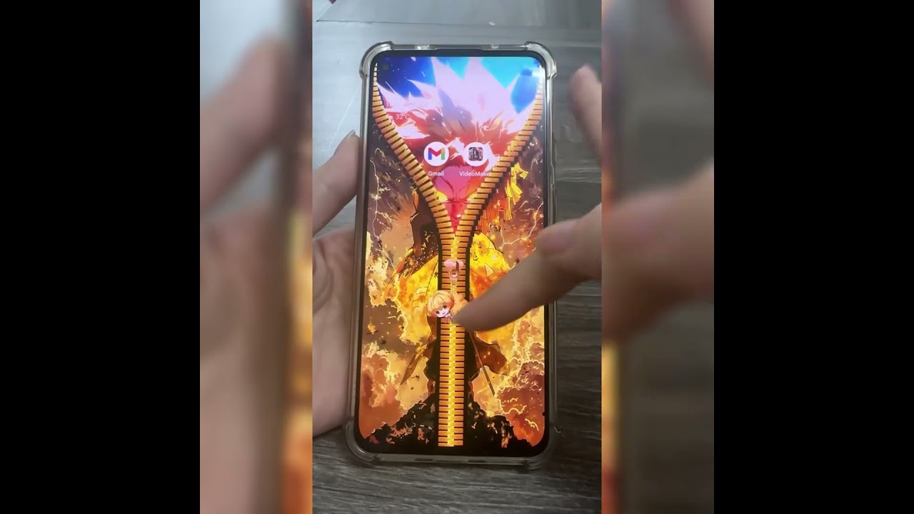 3D zipper lock screen style