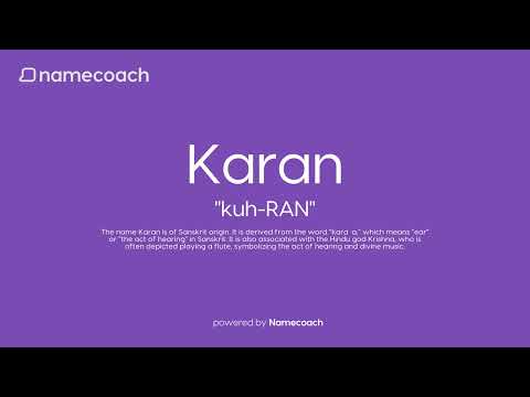 How to Pronunce Karan