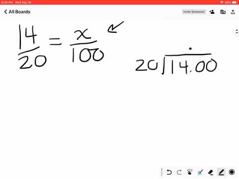 Convert 14/20 to percent