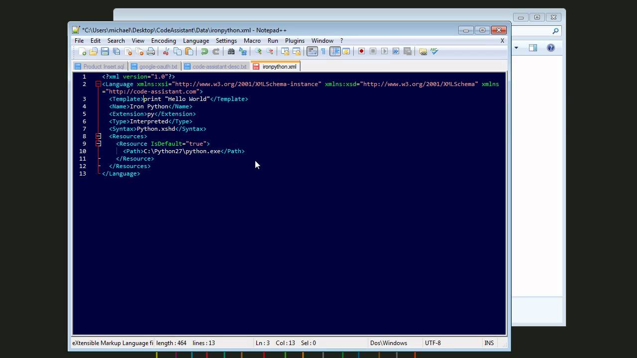 Add Iron Python to CodeAssistant