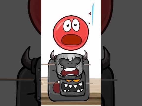Red Ball 4 - ASMR eat BOSSES SQUARE MUKBANG Animation #shorts #redball4