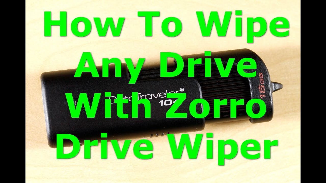 * How to Wipe Computer Hard Disk Drive With Zorro Drive Wiper