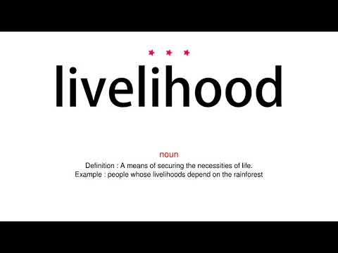 How to pronounce livelihood - Vocab Today