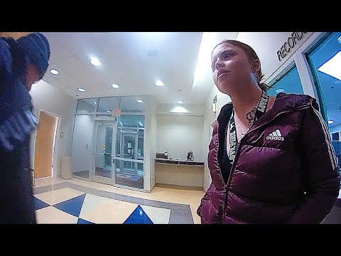 Drunk Underage Lady with No License Yells at Officers in Police Station During OVUAC Arrest