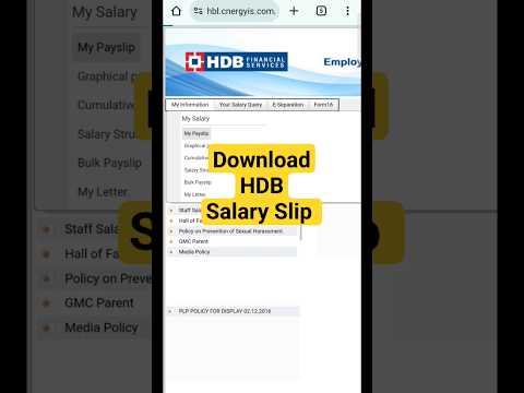 How To download HDB Salary Slip #hdb #salary #slip #download @Techkamboj 2024