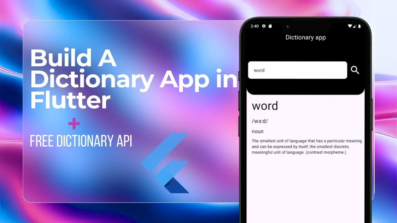 Dictionary App in Flutter from Scratch (2025) | API Integration | Full Tutorial for Beginners