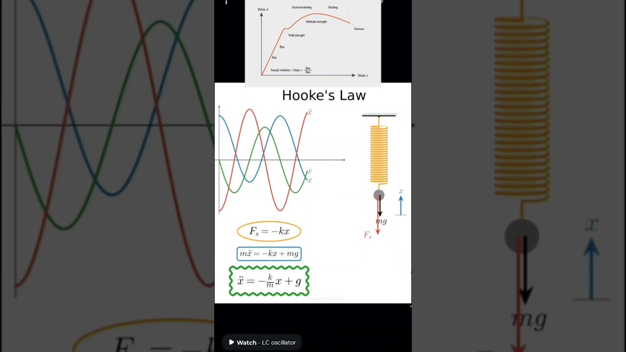 hooke's  law of spring #shorts #physics #spring #science #class9 #class8 #olympiad #aryabhatt