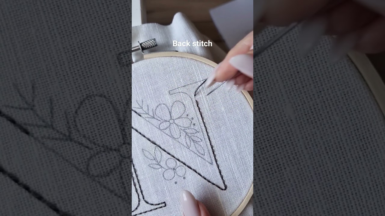 Back stitch Alphabet embroidery #stitch #art #embroidery #handembroidery #handmade #embroiderydesign