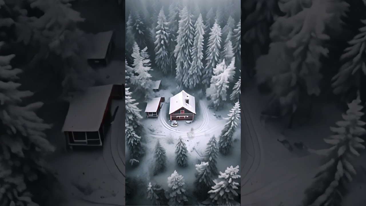 ❄️🏞️ A cozy cabin, nestled amidst a serene forest of frost-kissed trees #AI