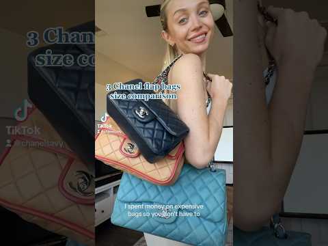 Chanel flap bag size comparison #chanel #luxurylifestyle #designerbags # #handbag