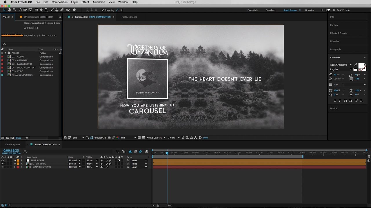 Lyric Video Template #01 | After Effects (VIDEO TUTORIAL)