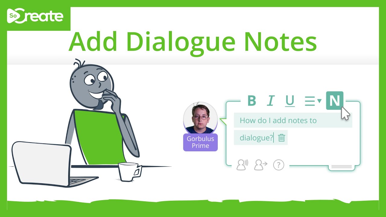 SoCreate - How to Add Dialogue Notes in SoCreate Screenwriting Software