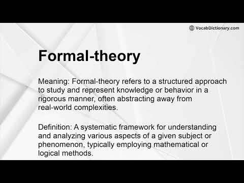 Formal-theory Meaning
