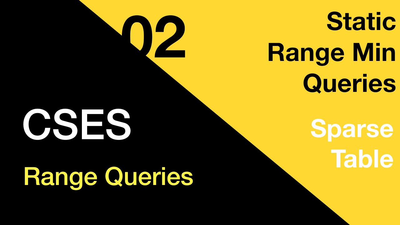 02. Static Range Min Queries (Sparse Table) - CSES