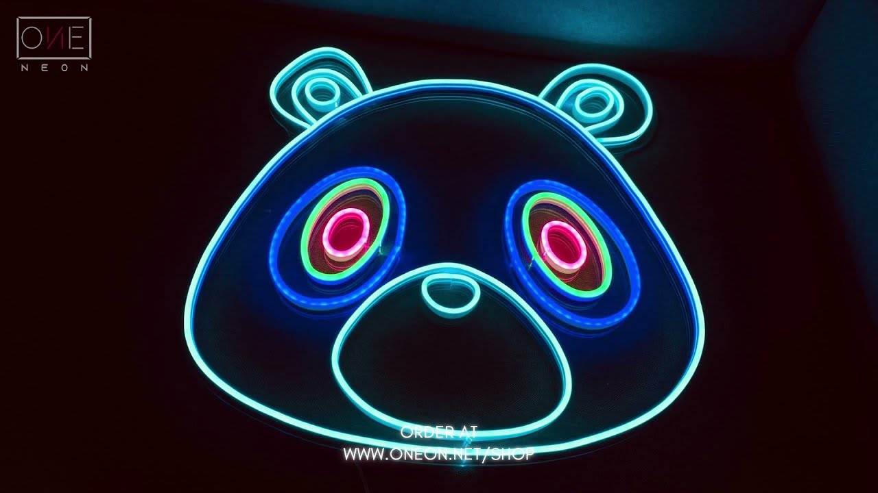 Kanye West Bear - LED Neon Sign | The perfect to decorate your home or bedroom