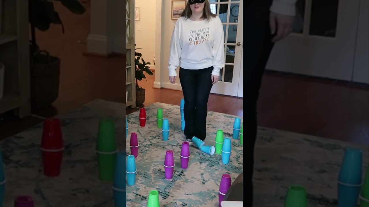 Everyone LOVED this game. #partygames #familygames #cupgame