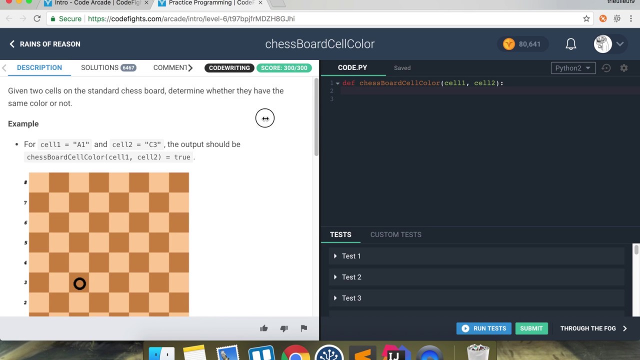 ChessBoardCellColor - Codefights - Python