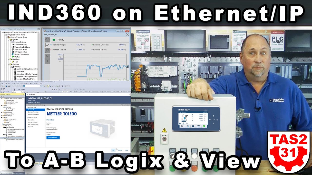 Using the IND360 on Ethernet/IP with CompactLogix and FactoryTalk View
