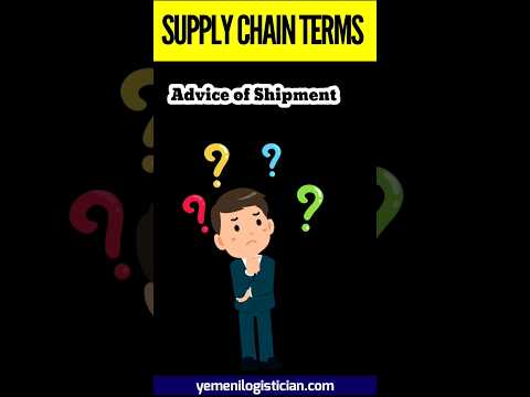 Advice of Shipment | #supply_chain and #logistics #Shipping #terms and #definations